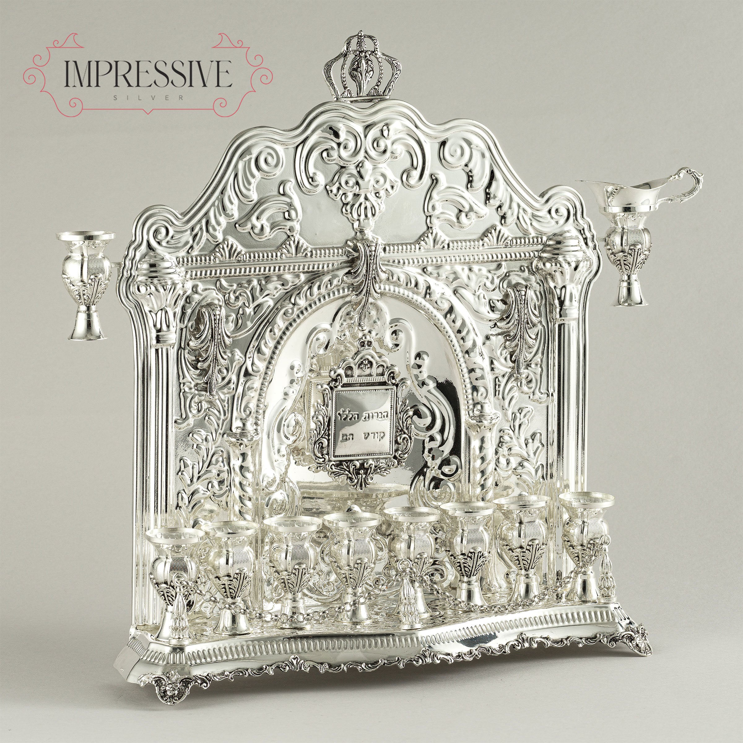 Wall Menorah - WMWAGM01 – impressive silver